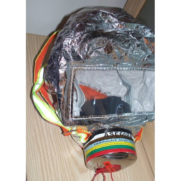 ASE30BRA CHEM-BIO-GAS-FIRE ESCAPE SMOKE HOOD ( Alum ) SOFT CASE