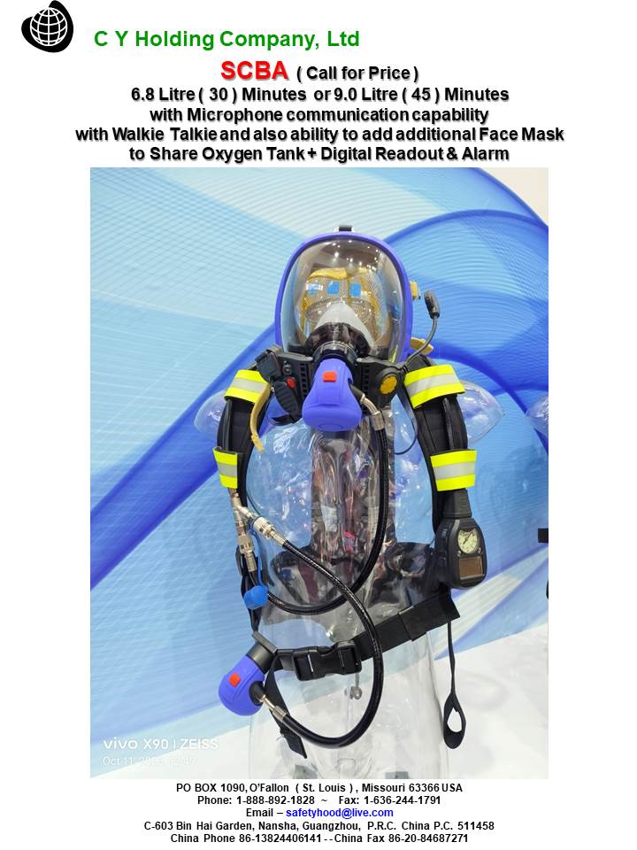 SCBA 30/45 Minutes Self Contained Breathing Apparatus with COMS